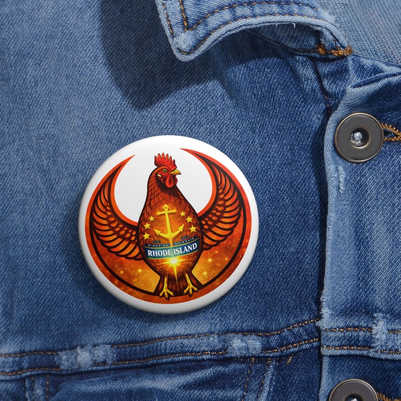 Rhode Island Resistance Bird Pin Button, RI State Bird Protest Art ...
