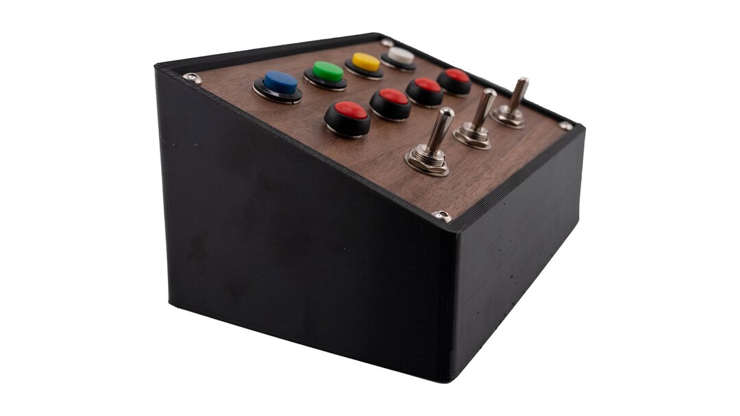 Lothar One Button Box | Walnut Wood Simulator Enclosure, 14 Inputs ...