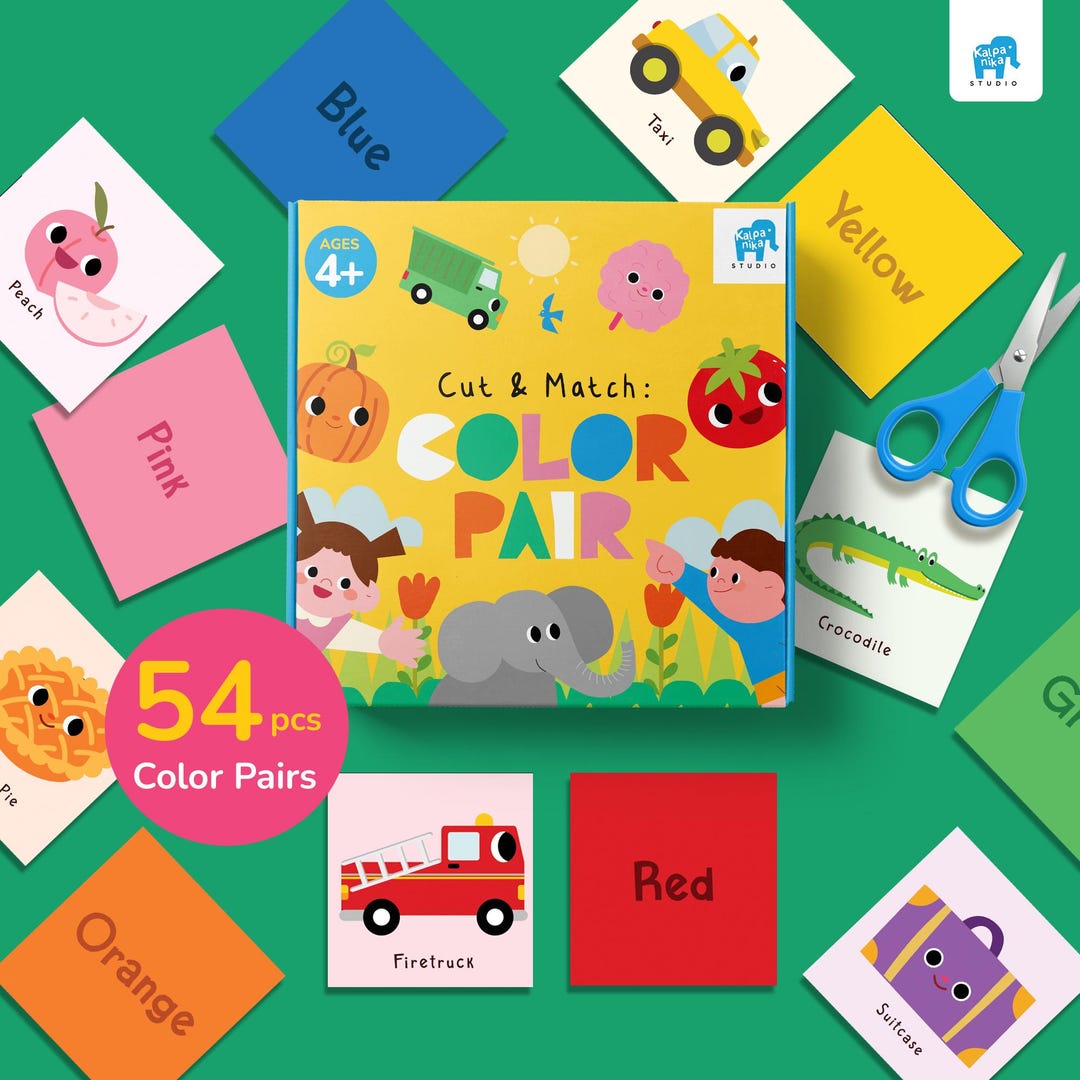 Color Matching Activity for Kids, Printable Learning Colors, Memory ...