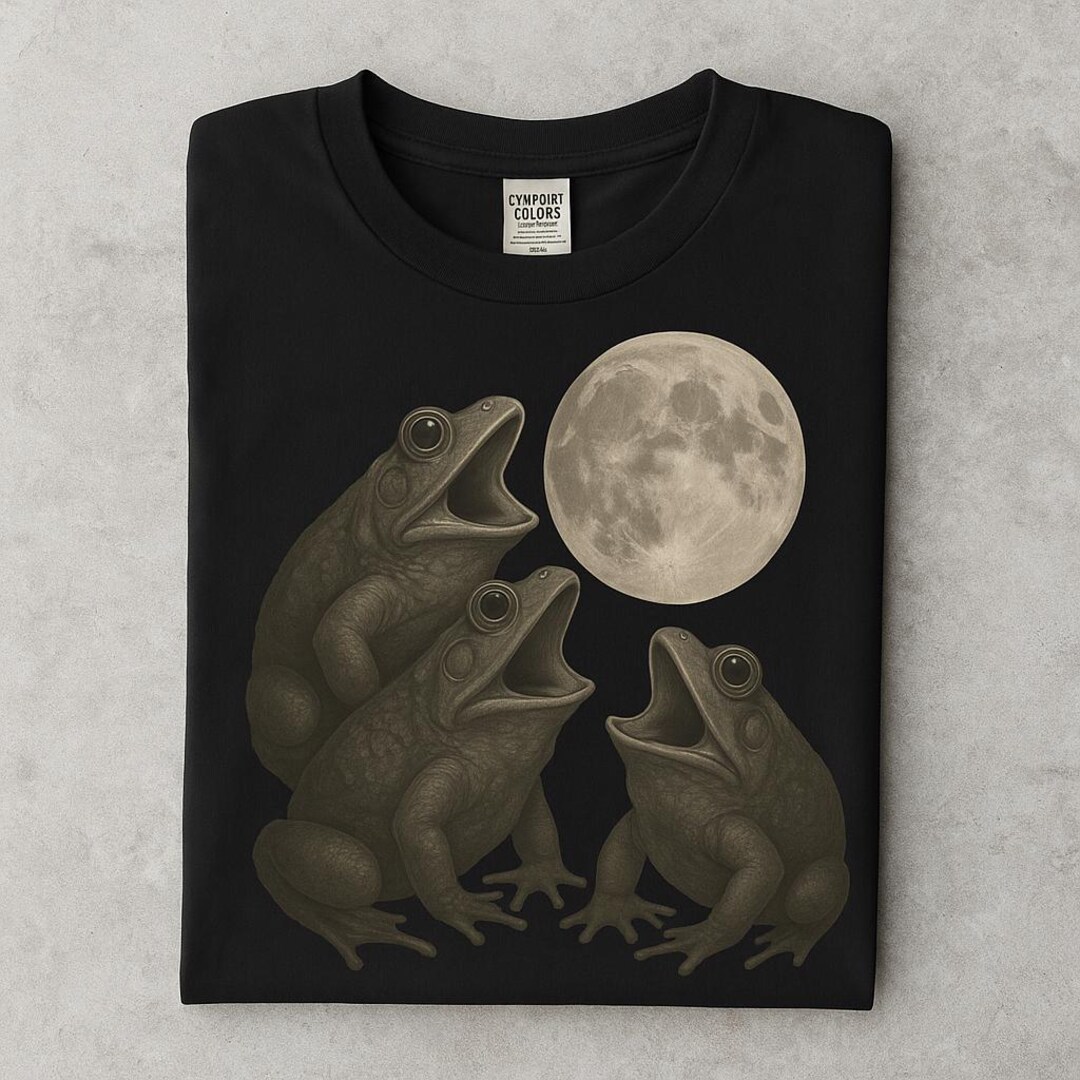 Moonlit Frog T-shirt, Nature Lover Gift, Animal Tee, Unisex Casual Wear ...