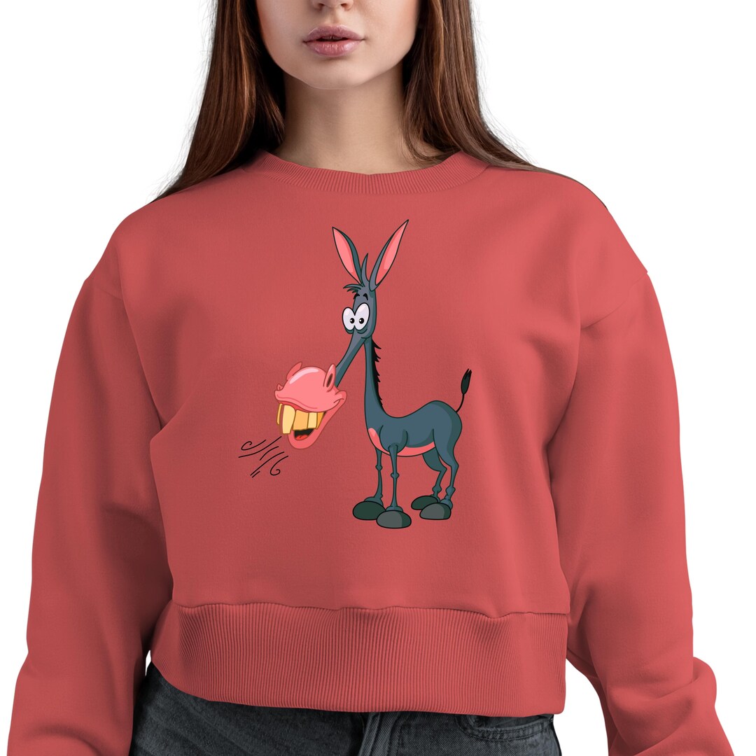 Cartoon Donkey Clipart, Sarcastic Farm Animal Print, Funny Quote T ...