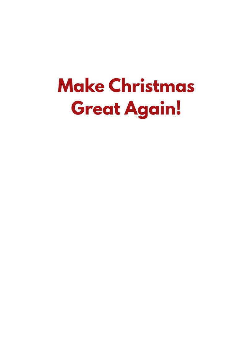 Donald Trump Santa and JD Vance Elf Christmas Card With Envelope ...