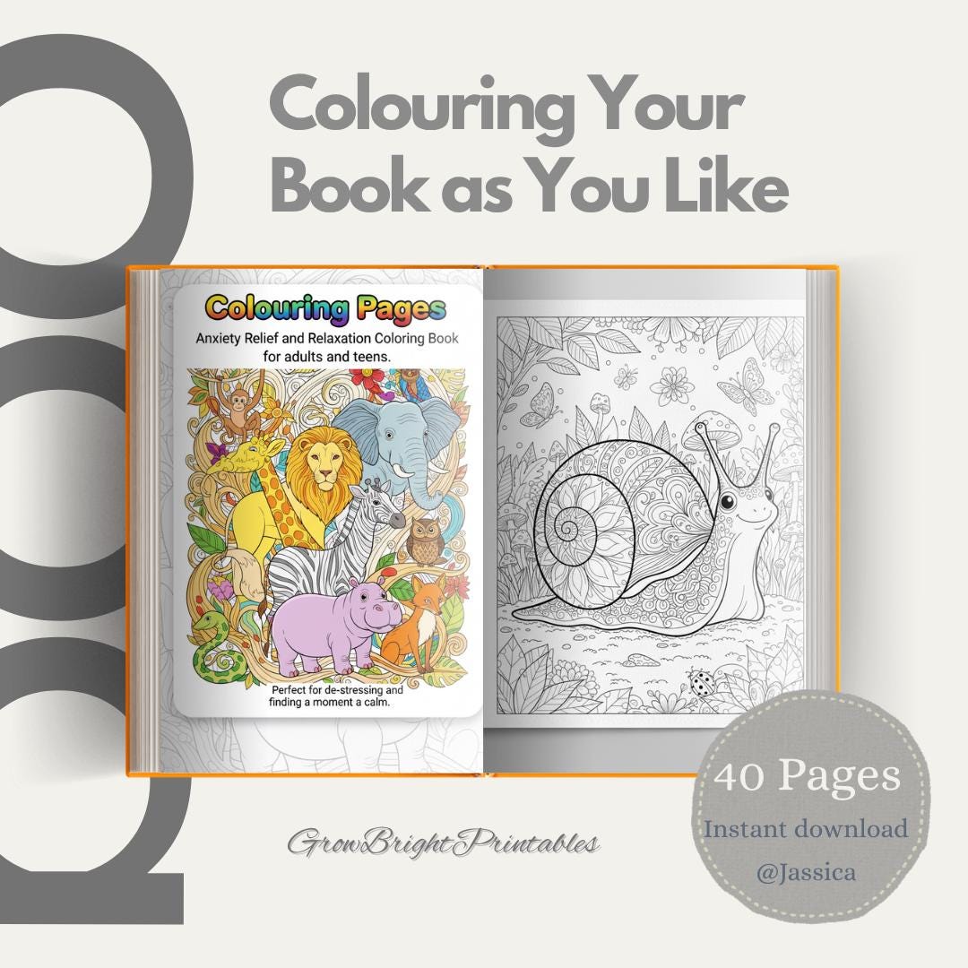 Jungle Animals Coloring Page: Detailed Mandala Art (PDF Pattern ...