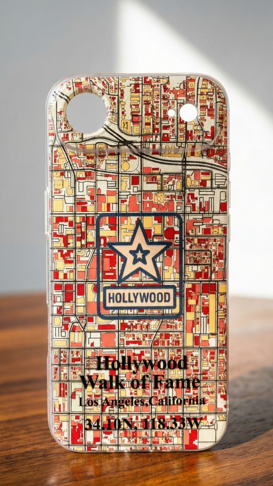 Hollywood Map iPhone 17 Pro Case, City Landmark Art | Gift for Him Her ...
