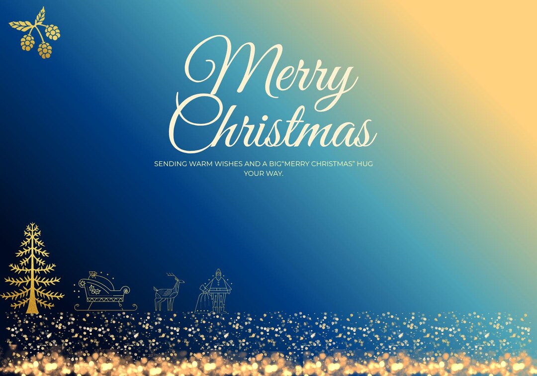 Mini Christmas Cards Printable 5x3.5 | Small Holiday Greeting Cards ...