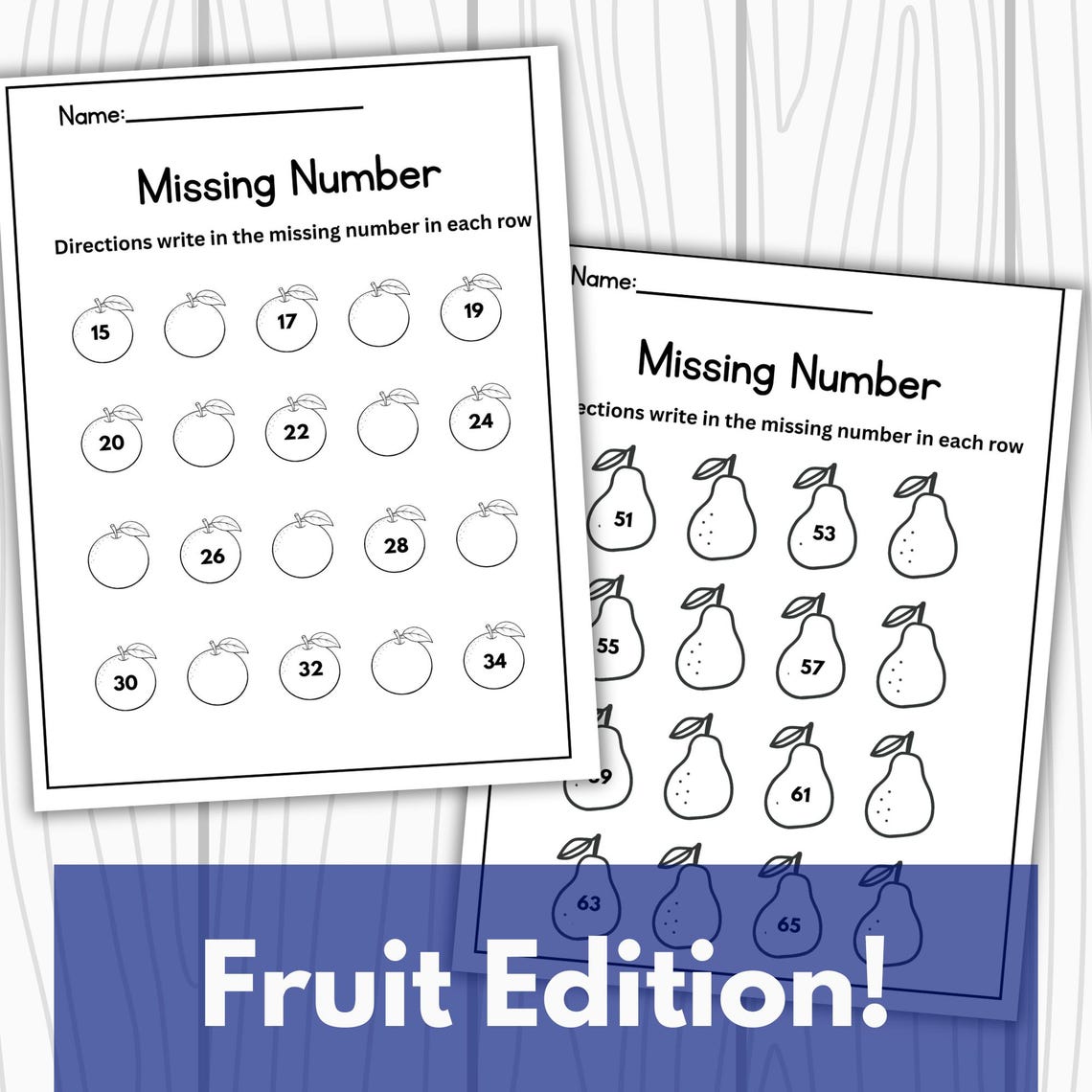 Missing Numbers 1–150 Worksheet | Number Order Practice | Kindergarten ...