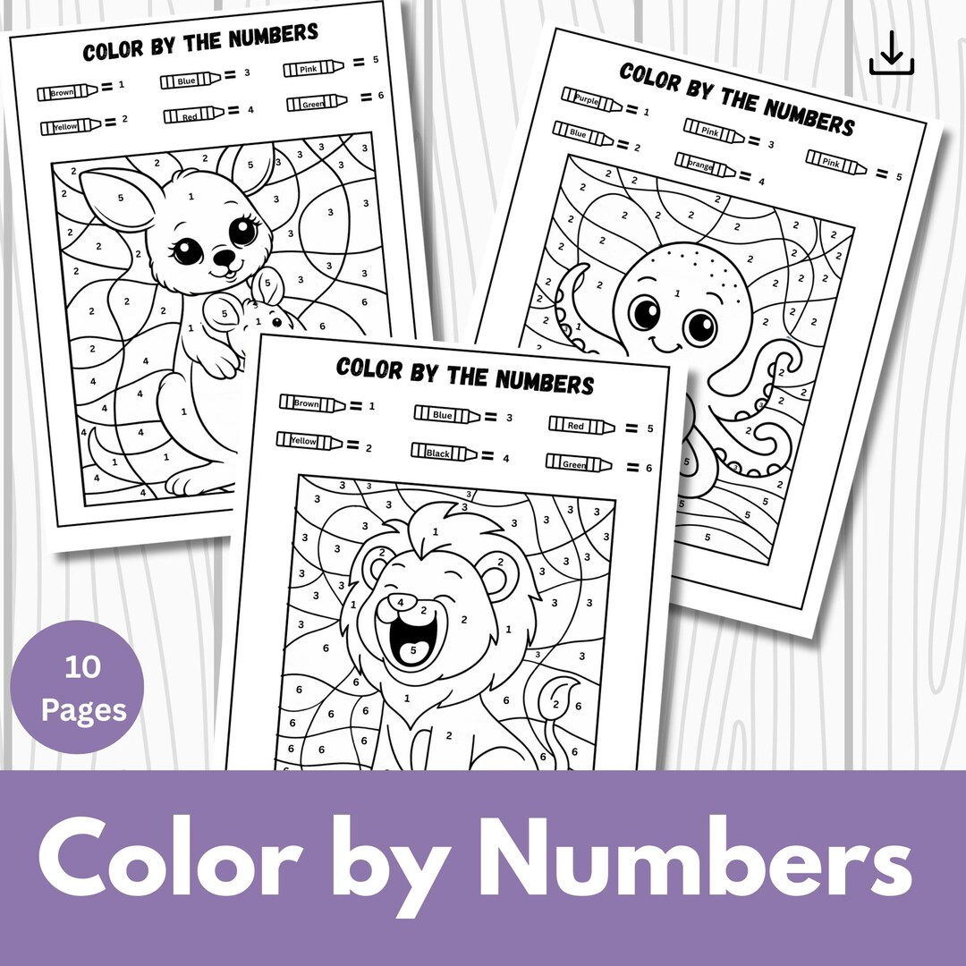 Color by Number Alphabet Worksheets K–T | Preschool Letter Activities ...