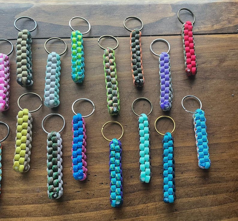 Custom Box Knot Paracord Survival Keychains - Etsy