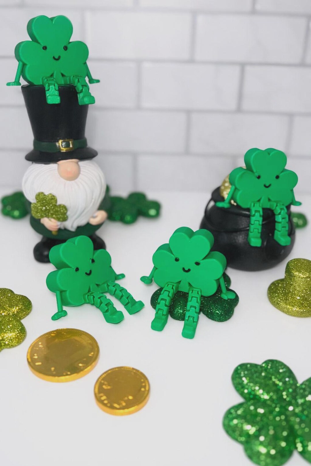 Articulated Shamrock Figure | 3D Printed Holiday Decoration - Etsy