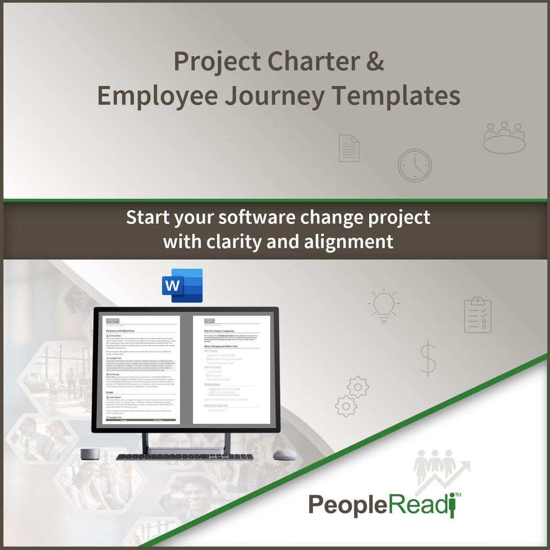 Software Project Charter Template: Leadership & Employee Bundle (word ...