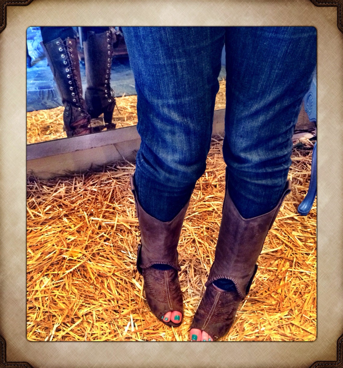 Leather Corset or Chaps Made From Cowboy Boots | Etsy