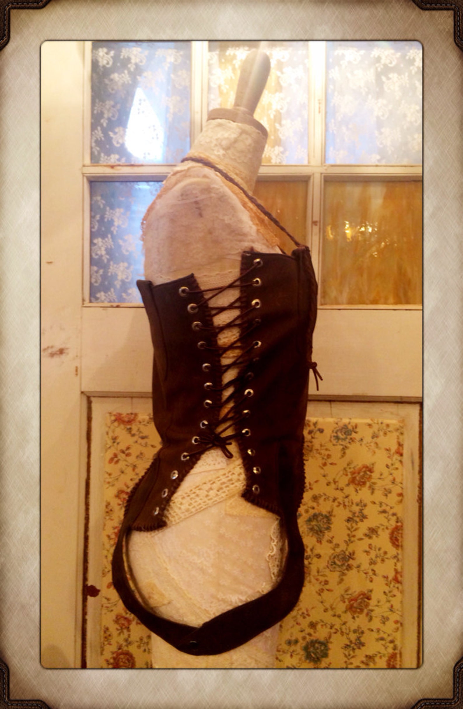 Leather Corset or Chaps Made From Cowboy Boots | Etsy