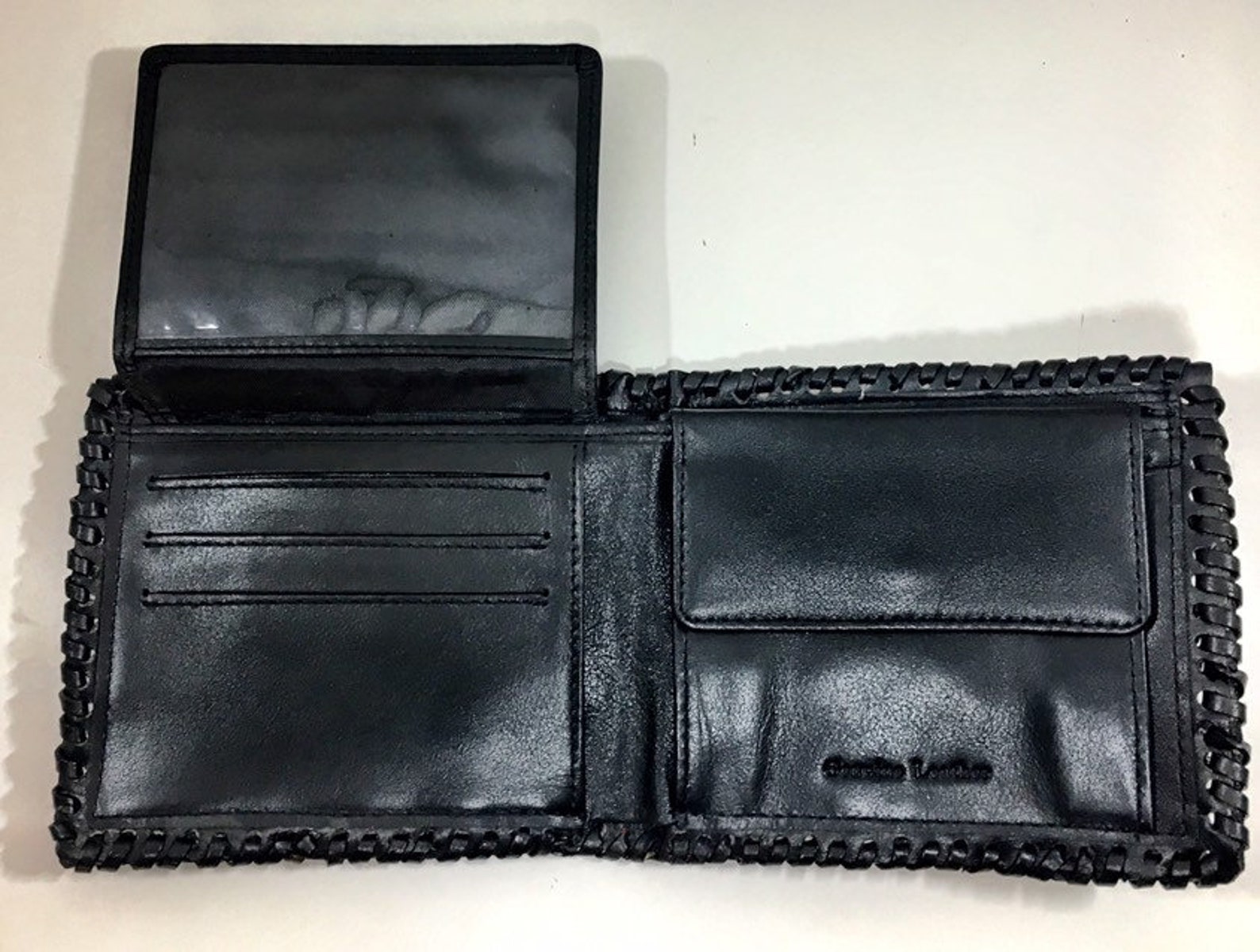 Vintage Cowboy Boot Black Leather Wallet | Etsy