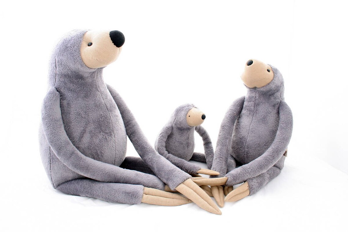 XXL Grey Sloth Stuffed Animal Toy for Children - Etsy