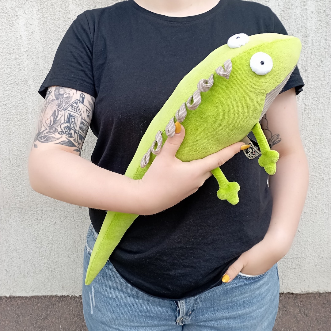 Cuddly Handmade Iguana Stuffed Toy, Little Lizard Plushie, Soft Plush ...