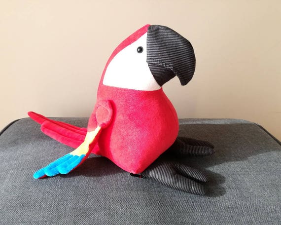Scarlet Macaw Plush Birdie Cuddly Parrot Soft Toy | Etsy
