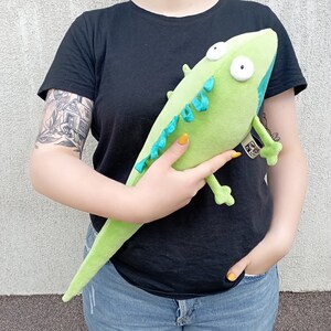Cuddly Handmade Iguana Stuffed Toy, Little Lizard Plushie, Soft Plush ...