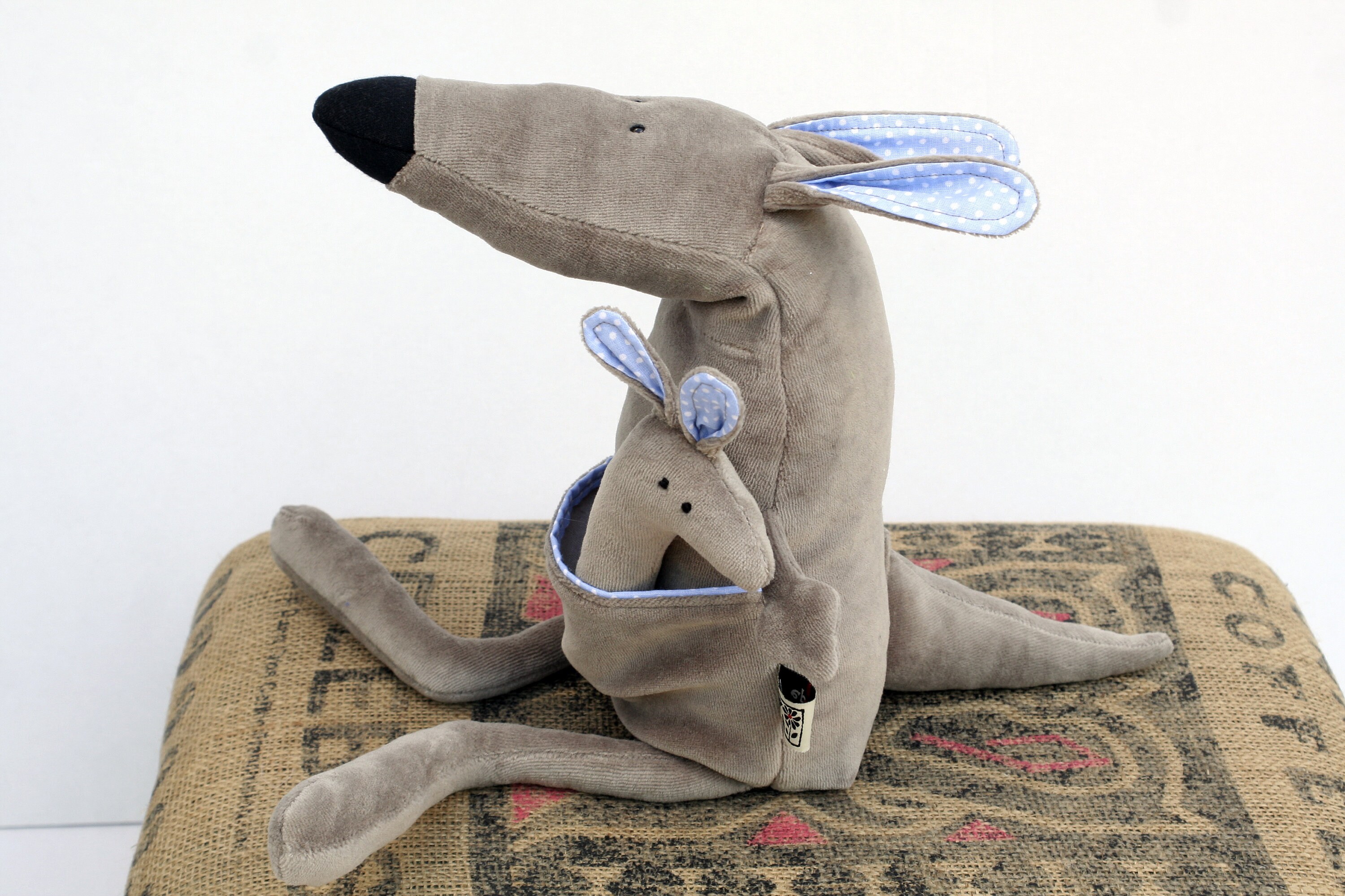 RtS Baby Ponca Kangaroo, Little Wallaby Plush Ready to Ship, Soft ...