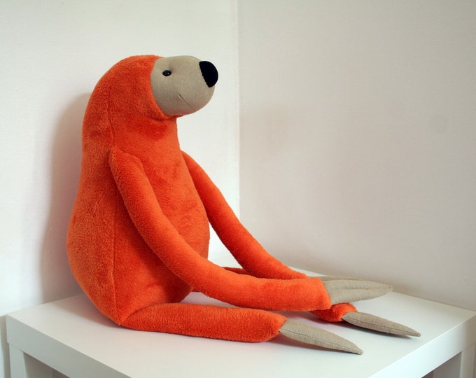 XXL Orange Sloth, Stuffed Animal Toy for Children - Etsy