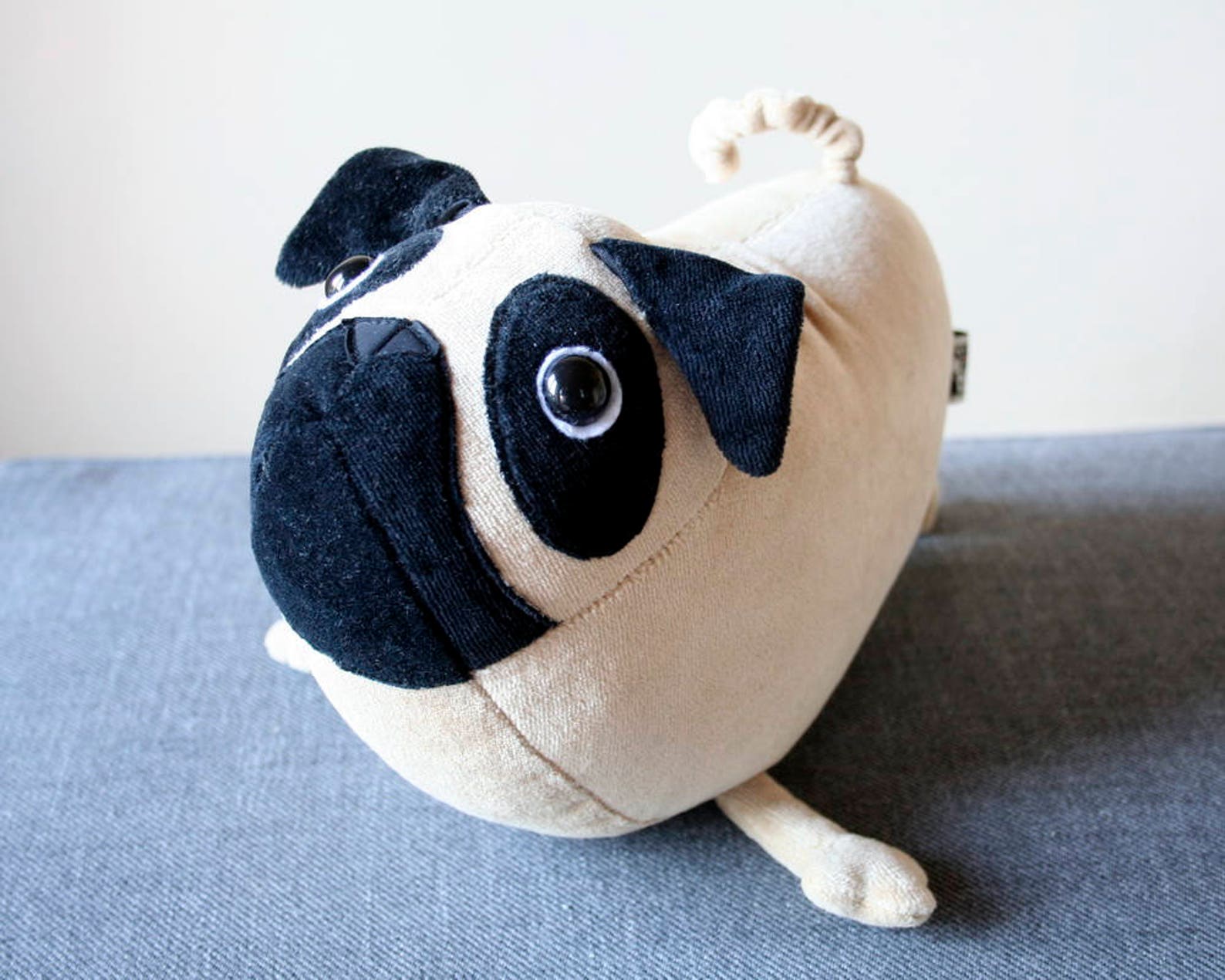 Little Pug dog cute light brown puppy soft pug toy | Etsy