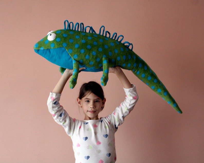 Huge Iguana Pillow Lizard Pillow Toy Soft Wellsoft Agama | Etsy