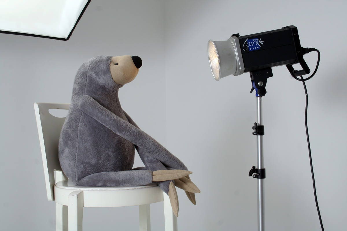 XXL Blue Star Sloth, stuffed animal toy for children, 4th ofJuly Sloth