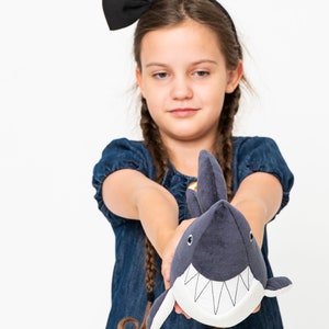 Blue Shark Plush Toy Ocean Nursery Decor Baby Sharkey for - Etsy