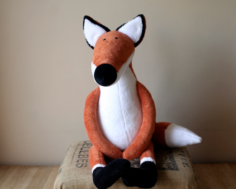 Big Soft Plush Fox Nursery Decor Rusty Reddish Stuffed Foxy | Etsy