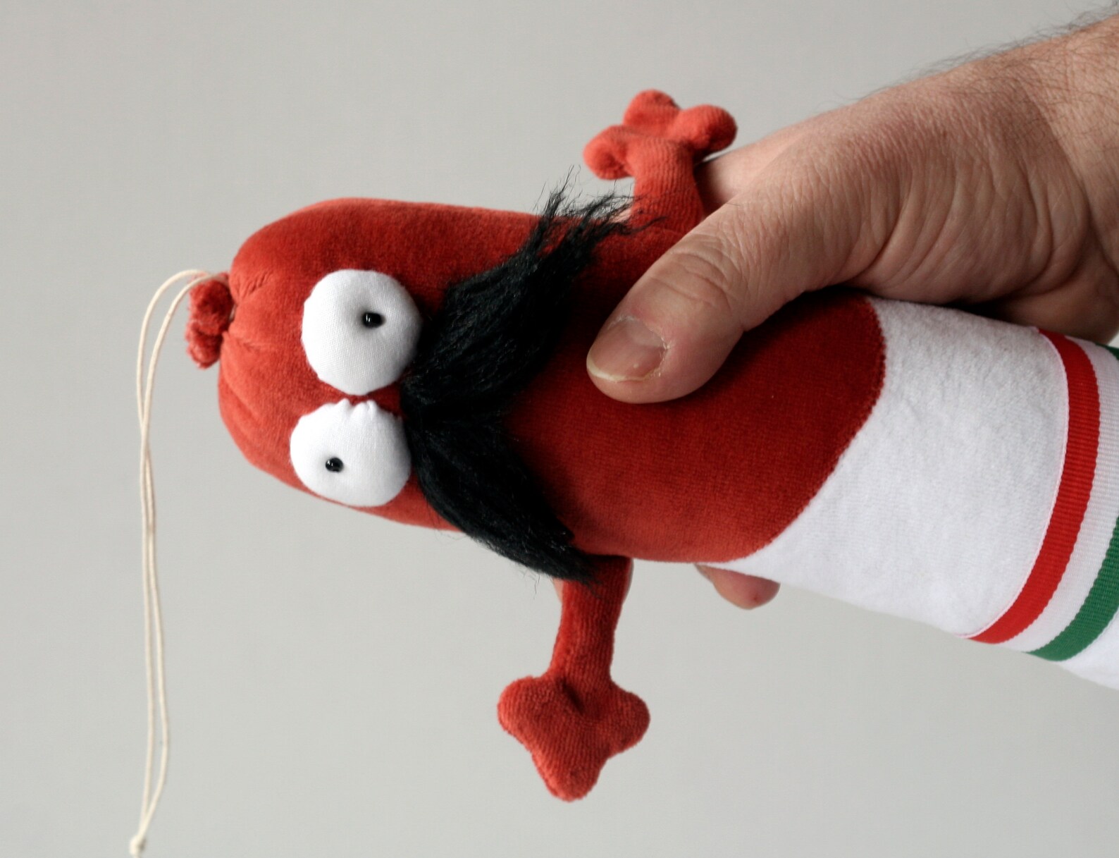 Handmade Funny Salami Plushie, Mustache Toy - Etsy