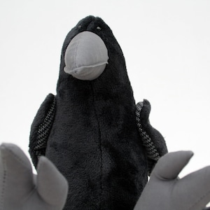 Black Crow Plush Birdie Cuddly Raven Plush Toy Yellow or | Etsy