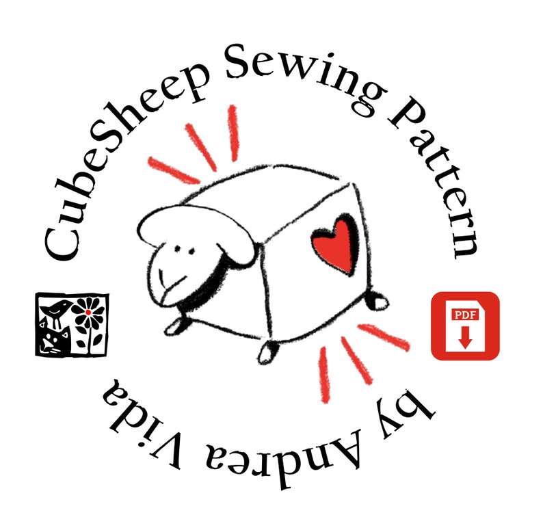 Cubesheep Sewing Pattern by Andrea Vida, DIY Soft Toy (downloadable PDF ...