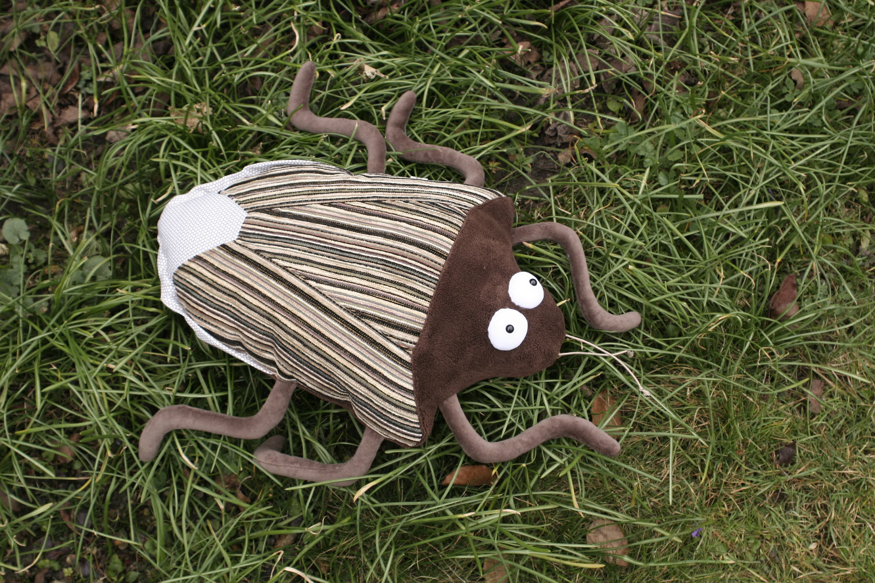 Big Brown Stink Bug Plushie Pillow, Huge Brown Plush Insect, Stuffed ...