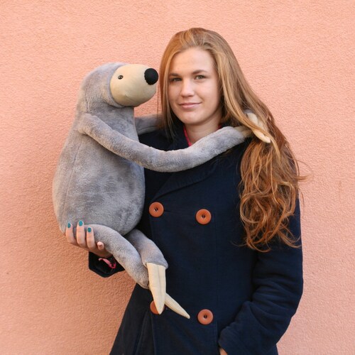 XXL Grey Sloth Stuffed Animal Toy for Children - Etsy