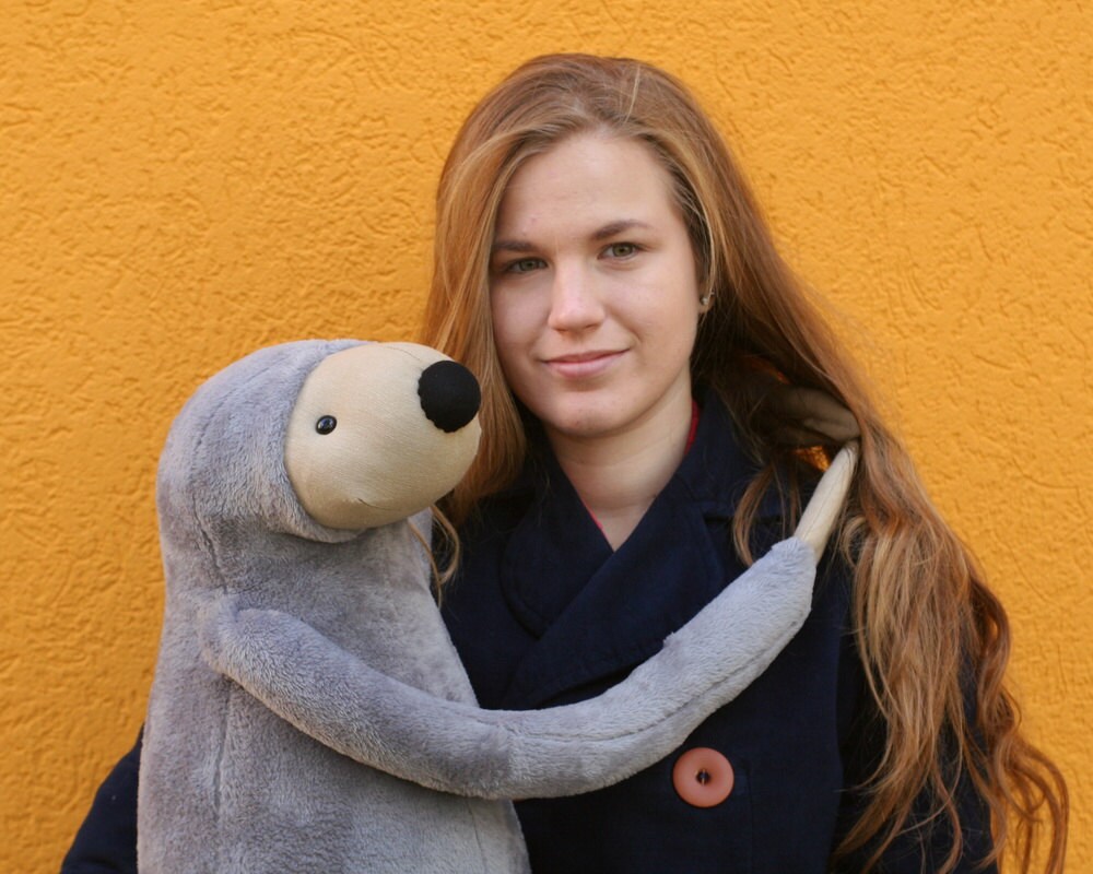 XXL Blue Star Sloth, stuffed animal toy for children, 4th ofJuly Sloth