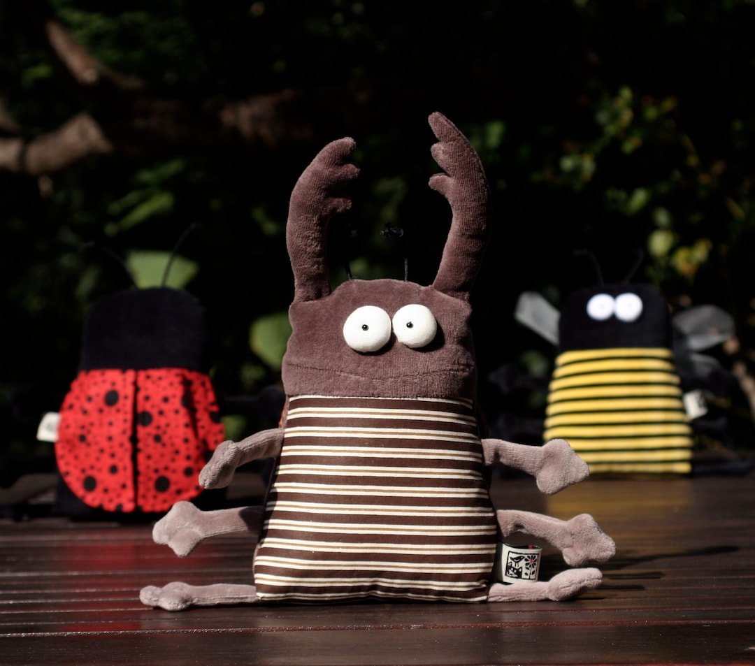 Muma Stag Beetle Plushie, Little Pocket Stag Bug Stuffie Toy, Funny ...