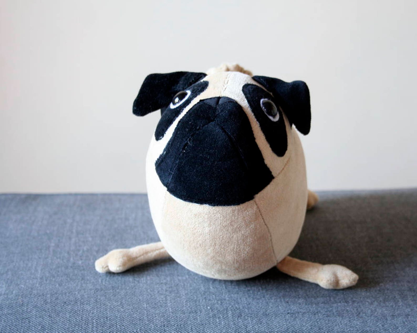 Little Pug dog cute light brown puppy soft pug toy | Etsy