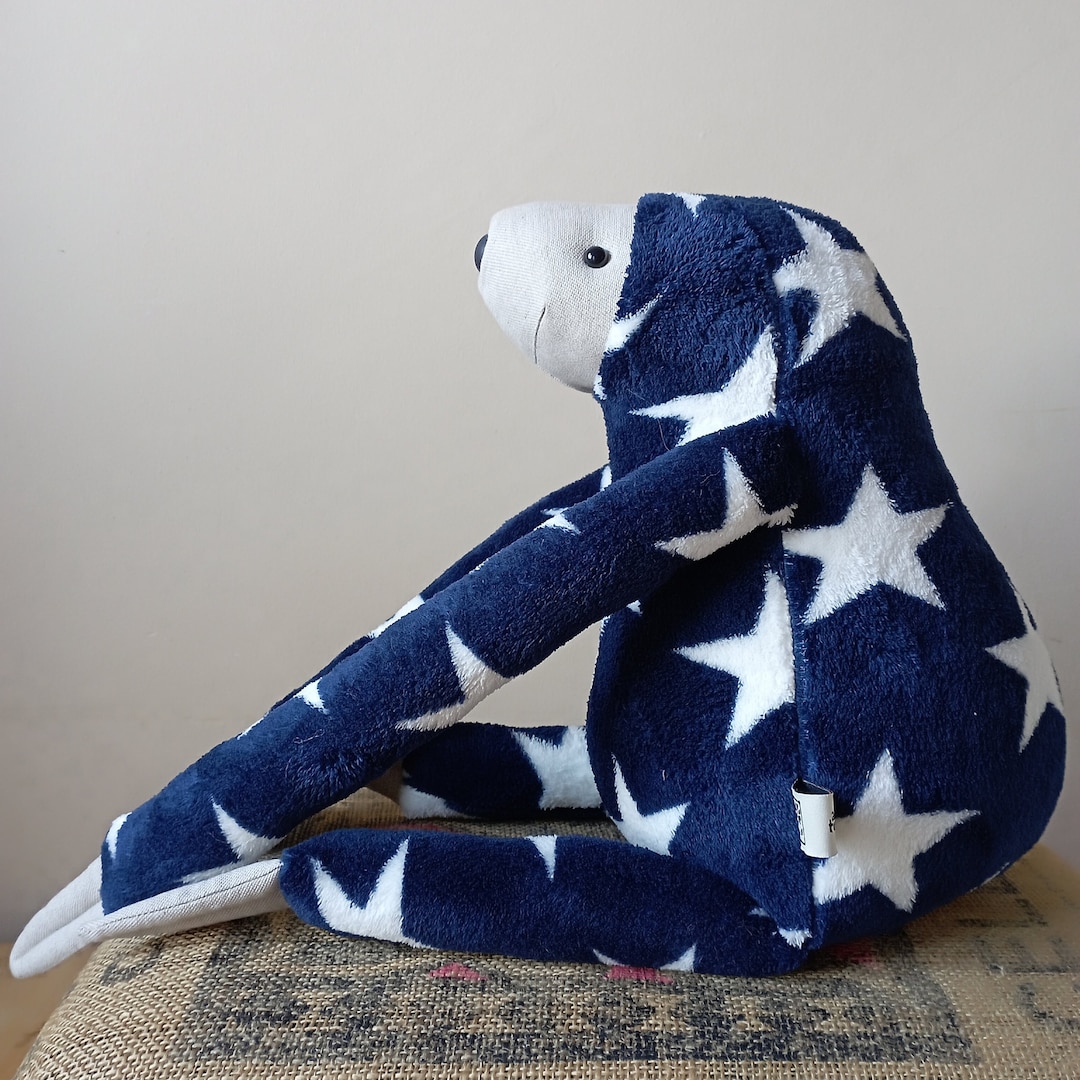 Big Sloth, Blue Stars, Dark Green or Lilac Sloth Stuffed Plushie ...