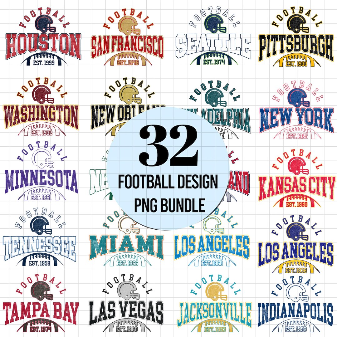 Vintage Giant Football Bundle Png, Football Png Designs, Football Team ...