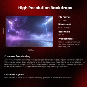 Electric Storm Basketball Backdrop, Lightning Court Background, Purple Neon Sports Overlay, High ...