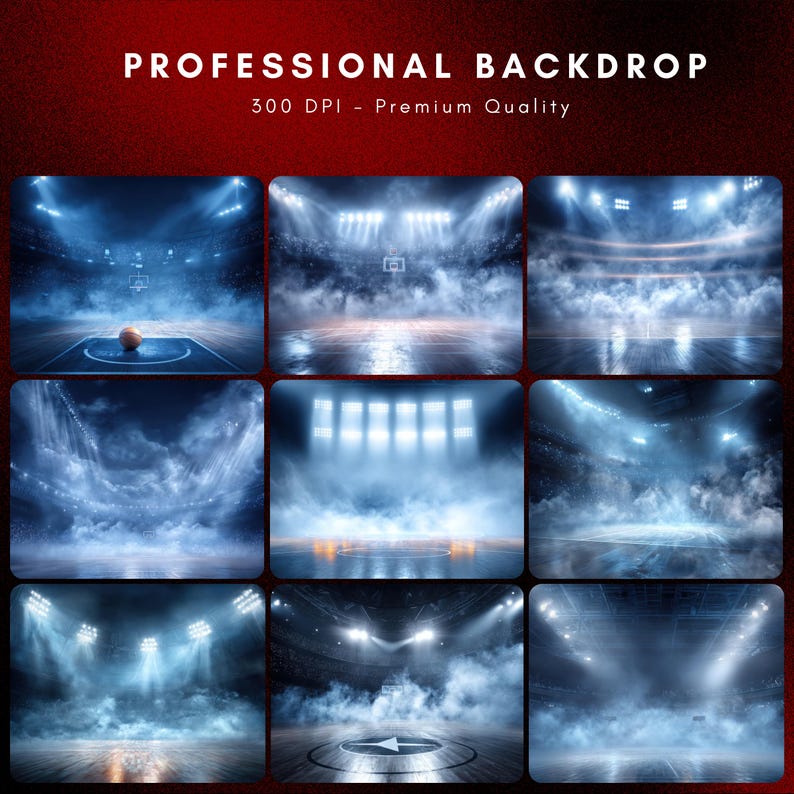 Stadium Lights Basketball Backdrop, Arena Floodlight Background, Pro ...