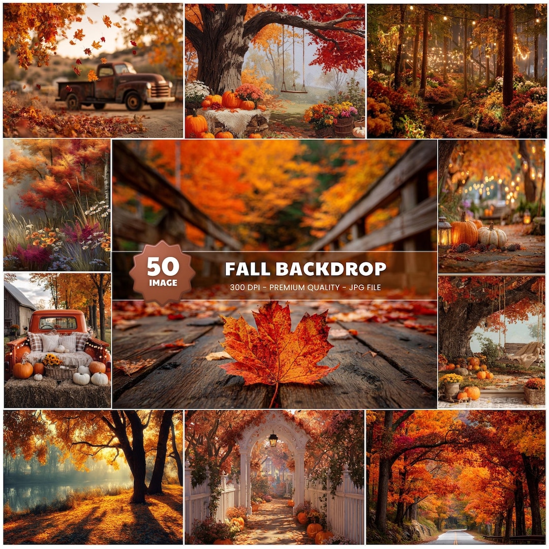 Autumn Photography Backdrops, Fall Wedding Maternity Photo Overlays ...