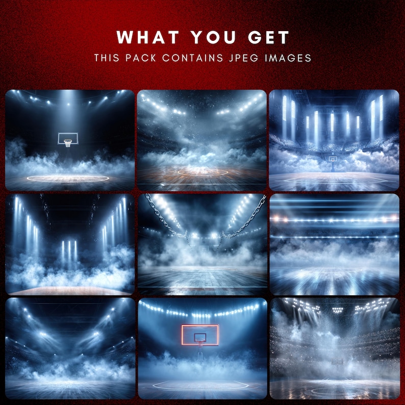 Stadium Lights Basketball Backdrop, Arena Floodlight Background, Pro ...