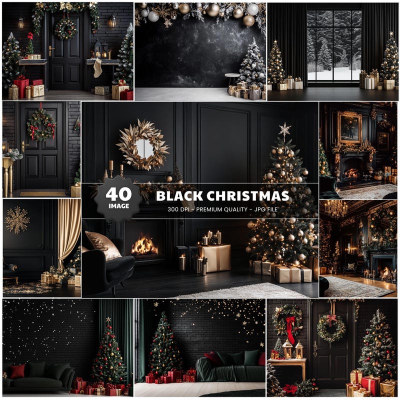 Dark Christmas Backdrops - Etsy