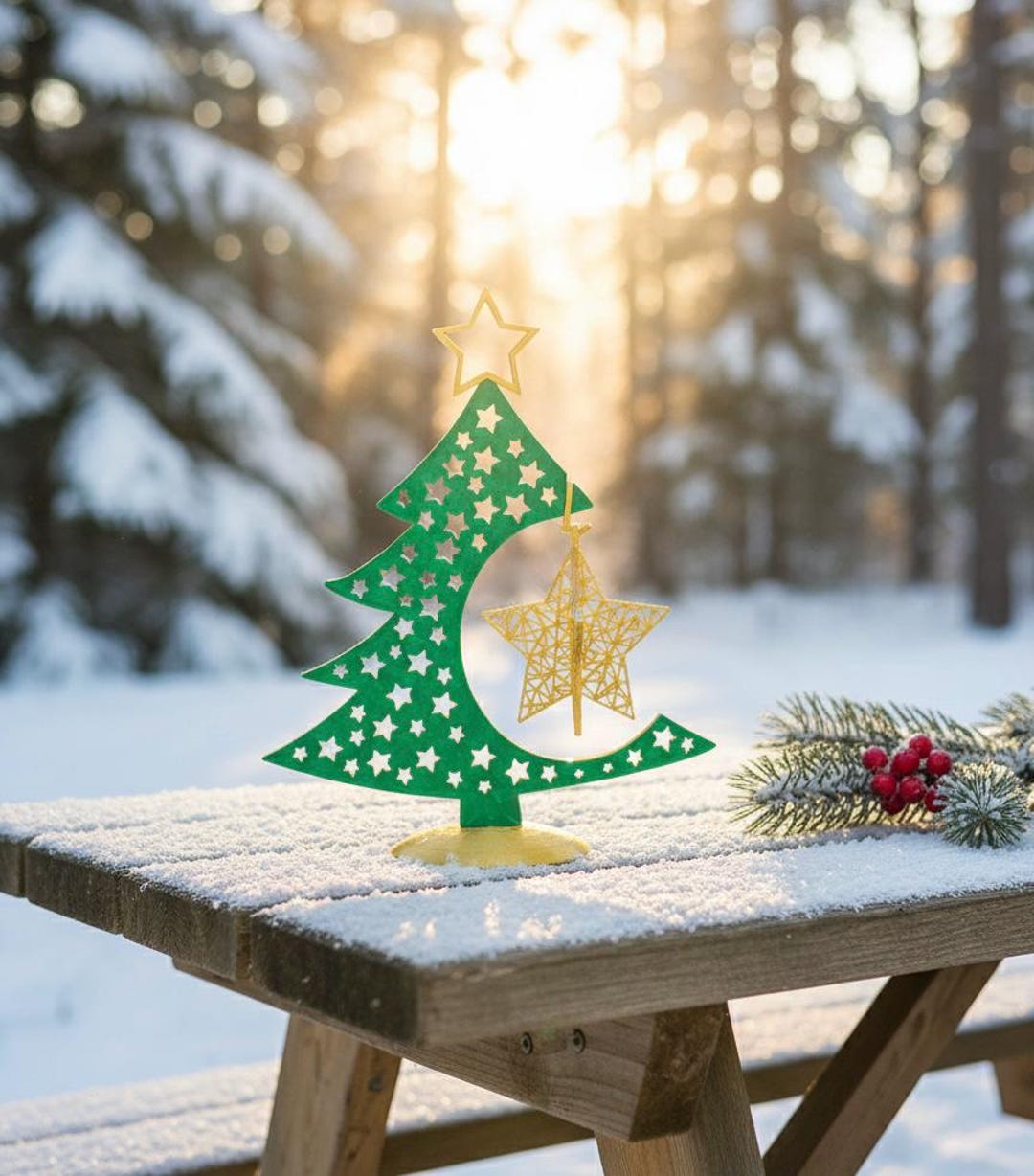 Modern Desk Christmas Tree (3D Printed Festive Decor) - Etsy