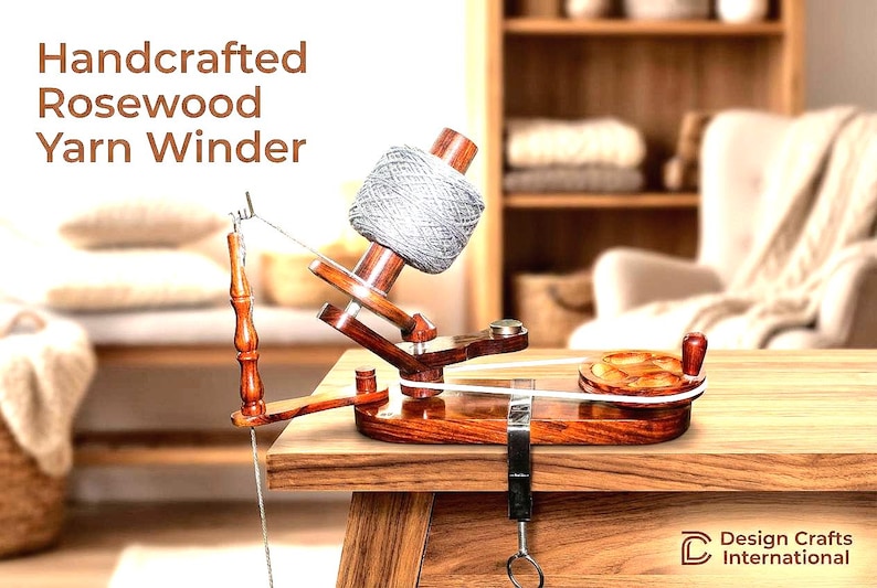 Handcrafted Rosewood Yarn Winder | Premium Wooden Wool Ball Winder for ...