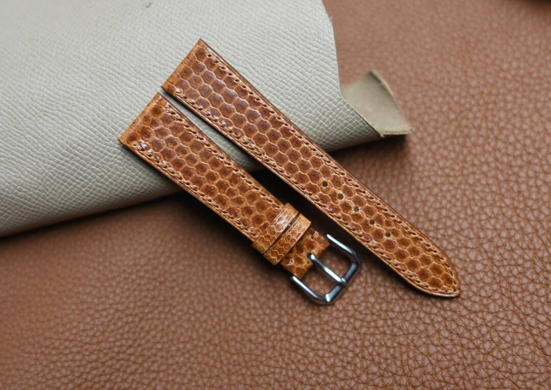 Yellow Cowhide Snakeskin Watch Strap - Etsy