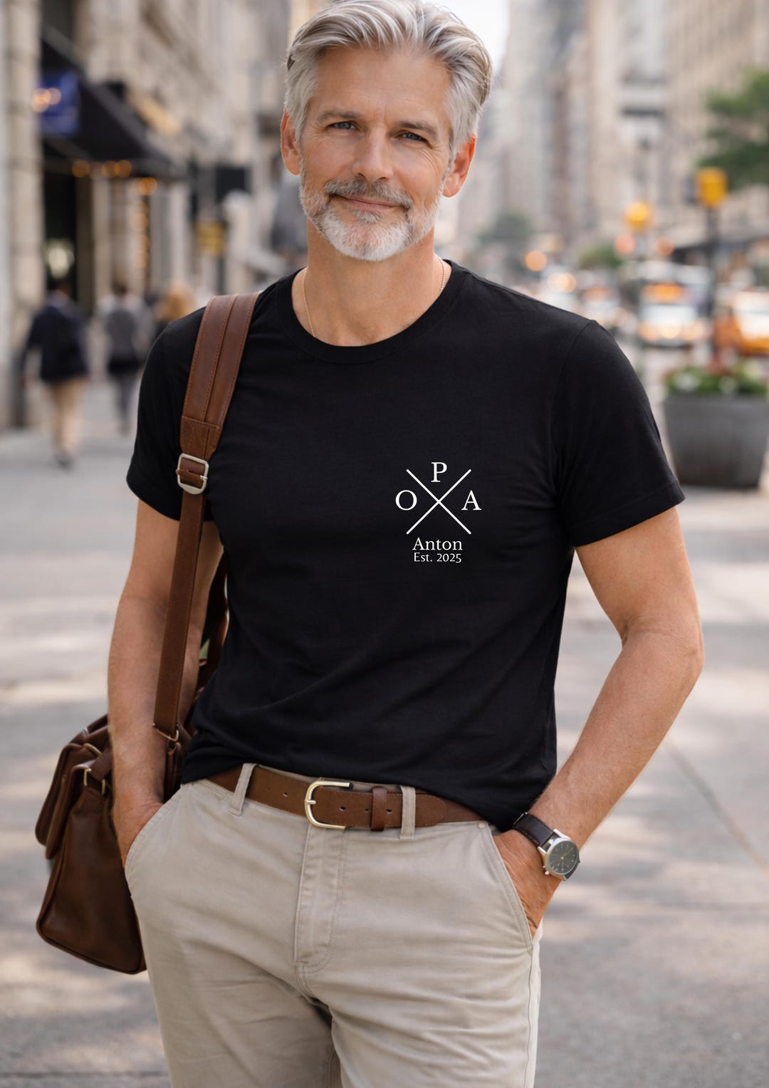 Personalized Grandpa T-shirt – Monogram Initials + Name & Year (est ...