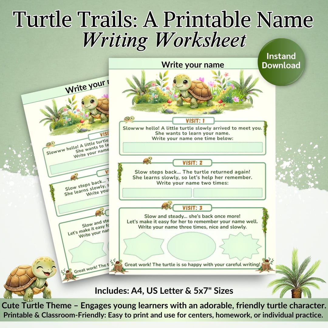 Personalized Name Writing Worksheet for Kids | Calm Handwriting ...