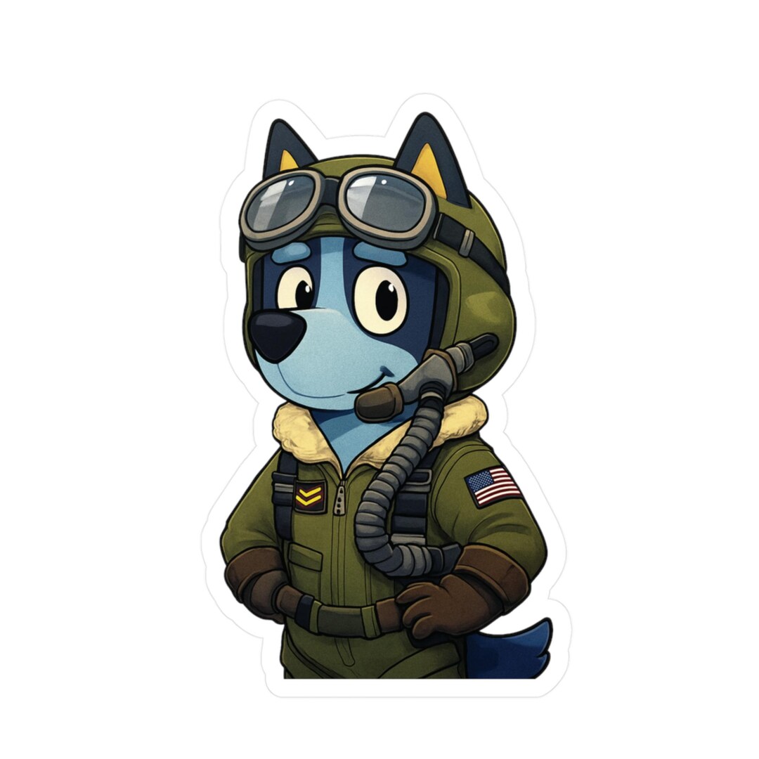 Tactical Blue Dog Military Pilot Kiss-cut Vinyl Decals - Etsy