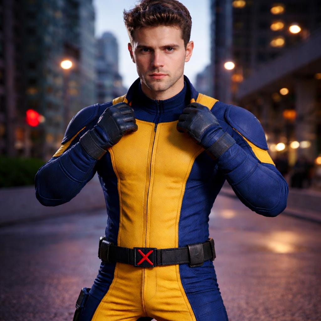 Men’s Yellow and Navy Blue Superhero Jumpsuit | Comic-inspired Bodysuit ...